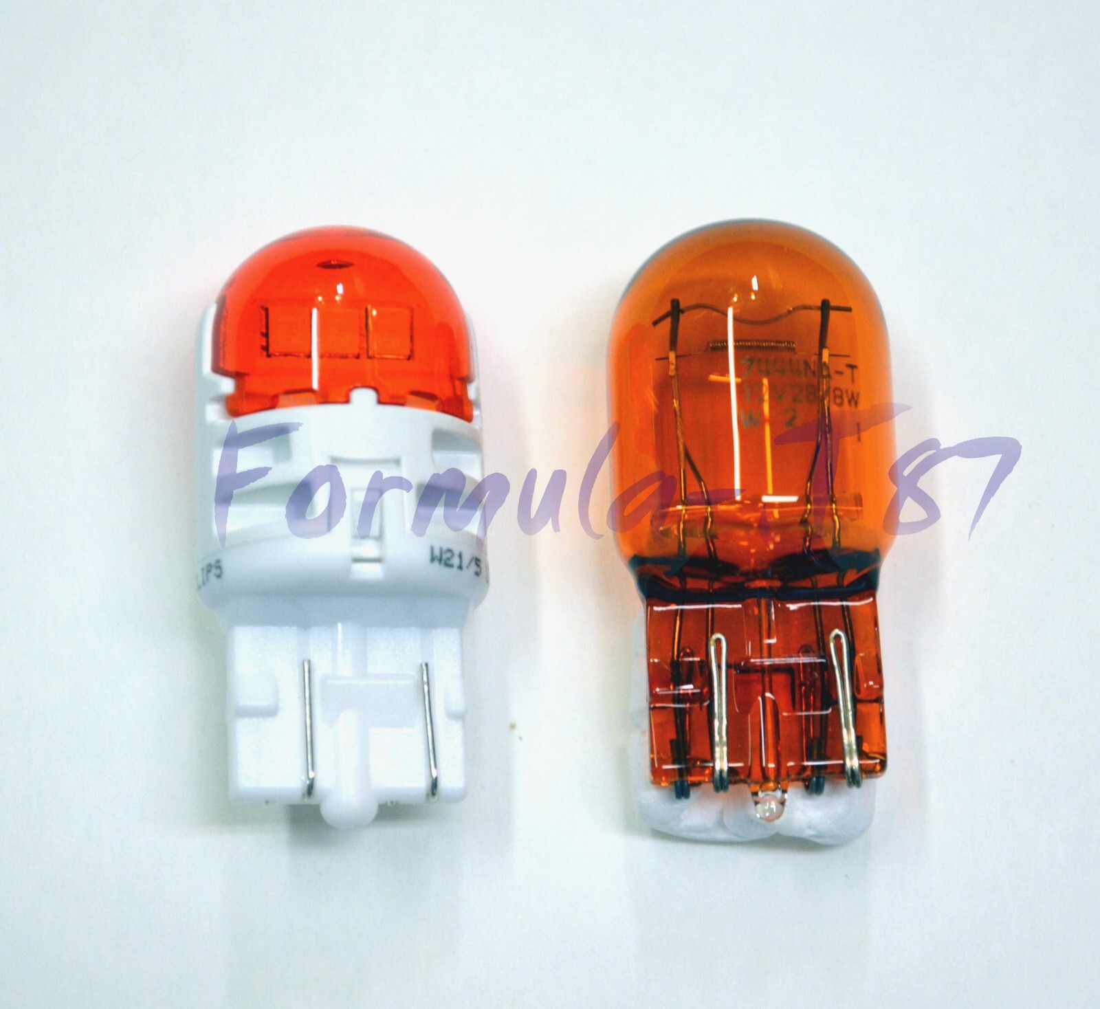 Philips Ultinon LED Light 7440 Amber Orange Two Bulbs Front Turn Signal ...