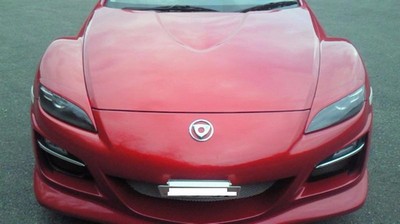 03-12 MAZDA RX-8 RX-8 FRONT CHROME ROTOR EMBLEM ROTARY ENGINE RE GEAR ...