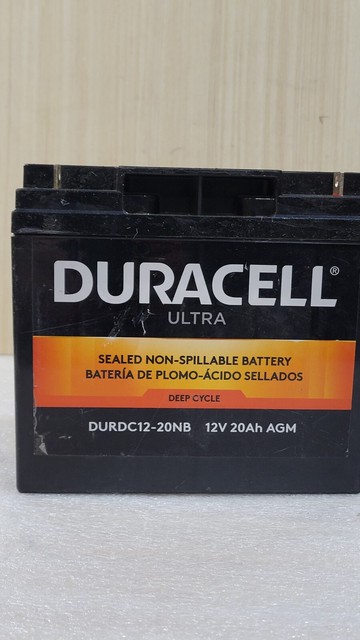 DURACELL ULTRA 12V 20Ah DURDC12-20NB SLA Deep Cycle AGM Battery for ...