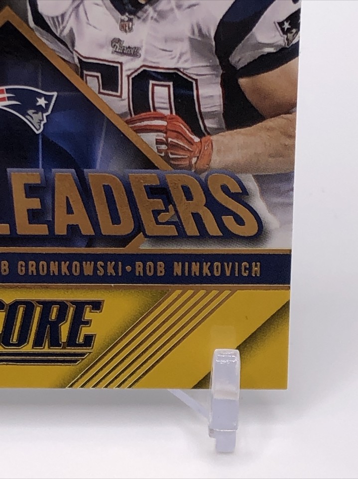 2015 Score Tom Brady Gronkowski TEAM LEADERS GOLD card #1 New England ...