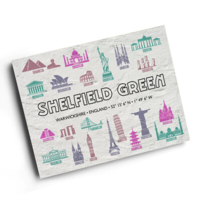 A3 PRINT - Shelfield Green, Warwickshire, England - World Landmarks ...
