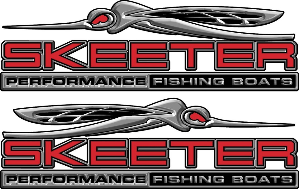 SKEETER Boats Performance Boats Logo / RED Vinyl Vehicle Watercraft ...
