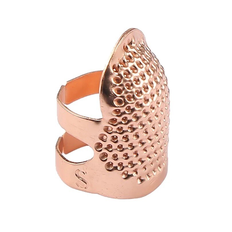 Sewing Thimble Adjustable Finger Metal Shield Protector Needles Craft ...