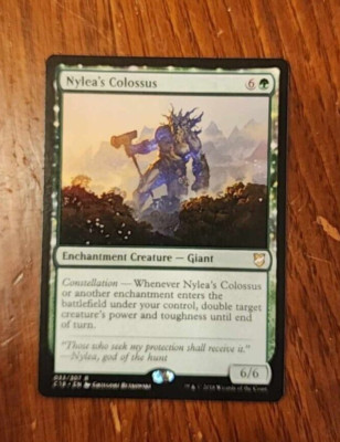 1x Nylea's Colossus rare enchantment creature card - Commander 2018 ...