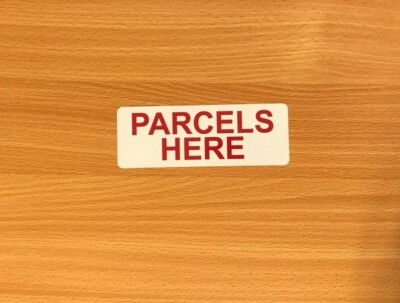 please leave parcels here Self Adhesive Vinyl Sticker Sign box porch ...