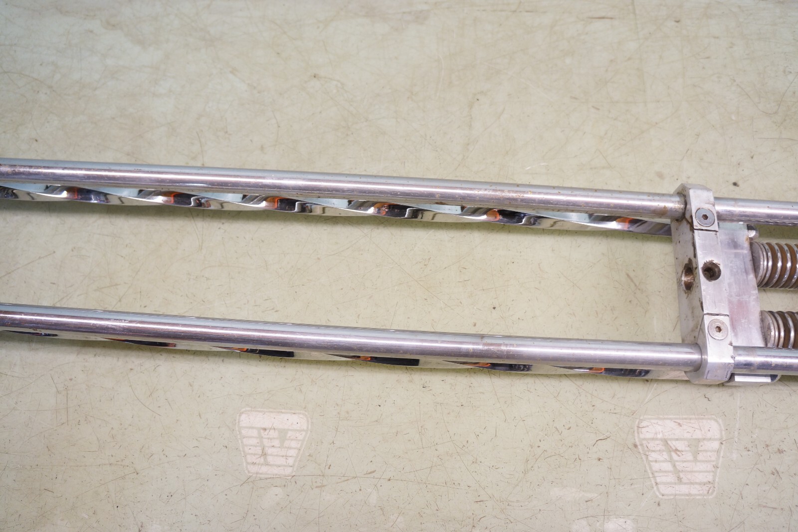 Twisted Chrome Chopper Front End Harley Triumph Springer Motorcycle ...