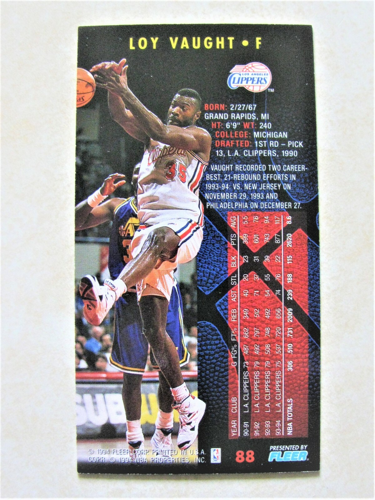 1994-95 Fleer NBA Jam Session - #88 Loy Vaught for sale online | eBay