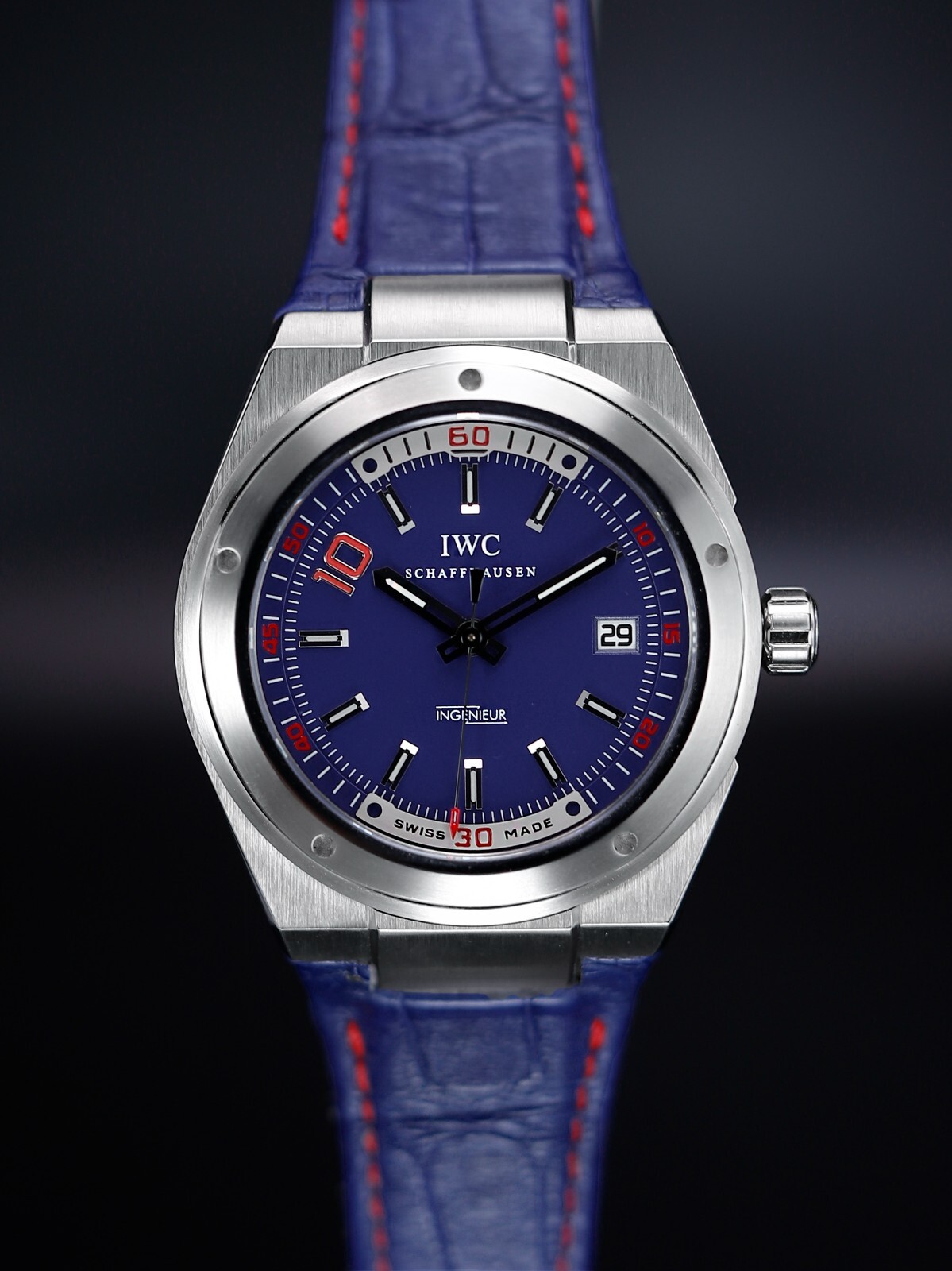 IWC Ingenieur Blue Men's Watch - IW323403 for sale online | eBay