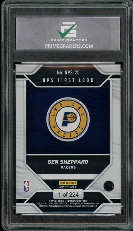 2023 Panini Instant #RPS-25 Ben Sheppard GRADED 10 GEM Mint RC Rookie ...