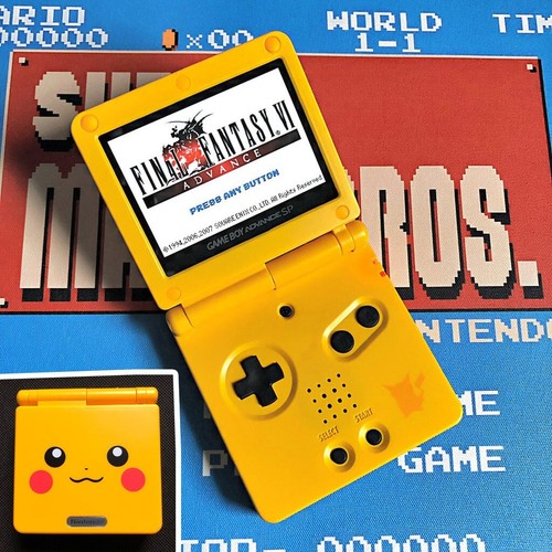 Console Nintendo Gameboy Advance SP Pikachu with IPS V2 101 backlit ...