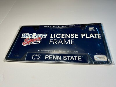 Penn State University Nittany Lions Metal License Plate Frame Chrome ...