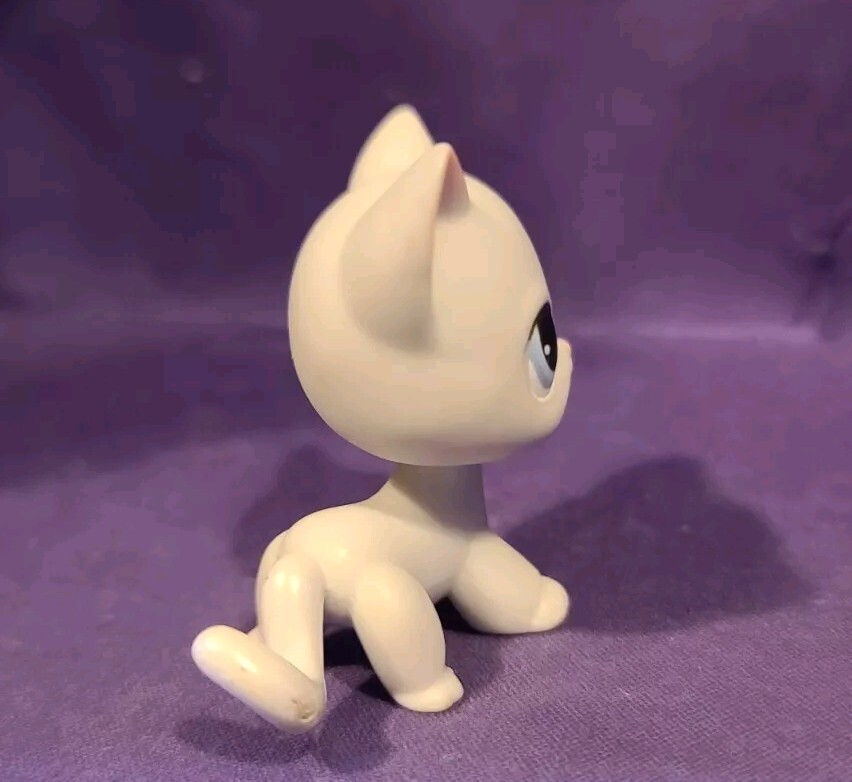 Authentic Littlest Pet Shop LPS #246 Grey Shorthair Cat Blue Eyes LPS ...