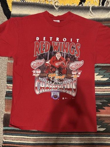 Detroit Red Wings 1997 Western Conference Champions T-Shirt | eBay