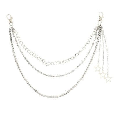 Multilayer Pants Chain Metal for Unisex Egirl Eboy Jeans Punk Aesthetic ...