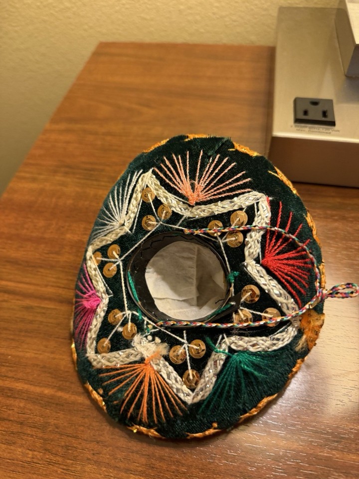 Mexican Sombrero Mariachi Hat Mini Small Velour Sequins Black Toy Doll ...