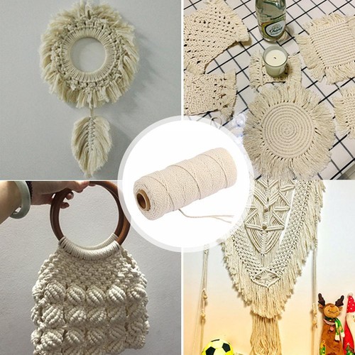 5# Cotton Rope Beige DIY Twisted Cord Crafts Wedding Home Decor (C3mm X ...