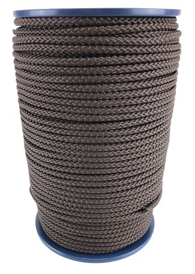 6mm Brown Polypropylene Braided Poly Rope Cord x 100 Metre Reel Strong ...