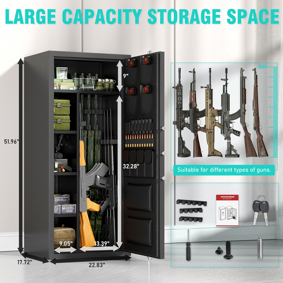 15-20 Large Unassebled Digital Gun Safe, Rifle Gun Safe, Shotgun Safe ...