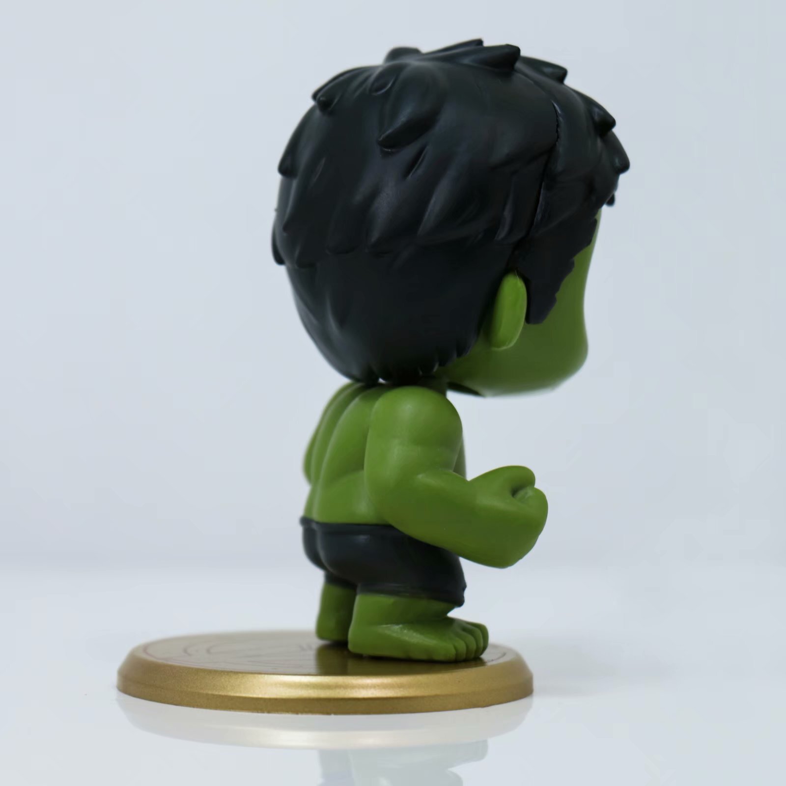 Cartoon Q version of Green giant small tree man car shaking head figure ...