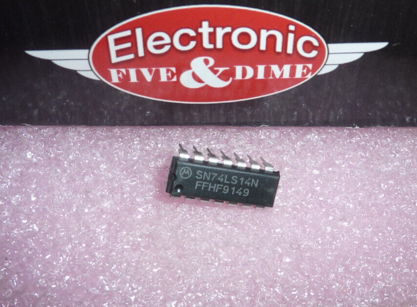 SN74LS14N Motorola Inverter, LS Series, 6-Func, 1-Input, TTL, PDIP14 IC ...