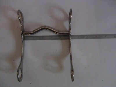 Antique Western-style Fixed Cheek Low Ported Curb Bit 4 3/4" in NP Iron ...