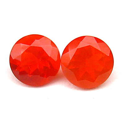 0.82Ct MATCHING PAIR ! STUNNING FIRE NATURAL RED MEXICAN FIRE OPAL | eBay