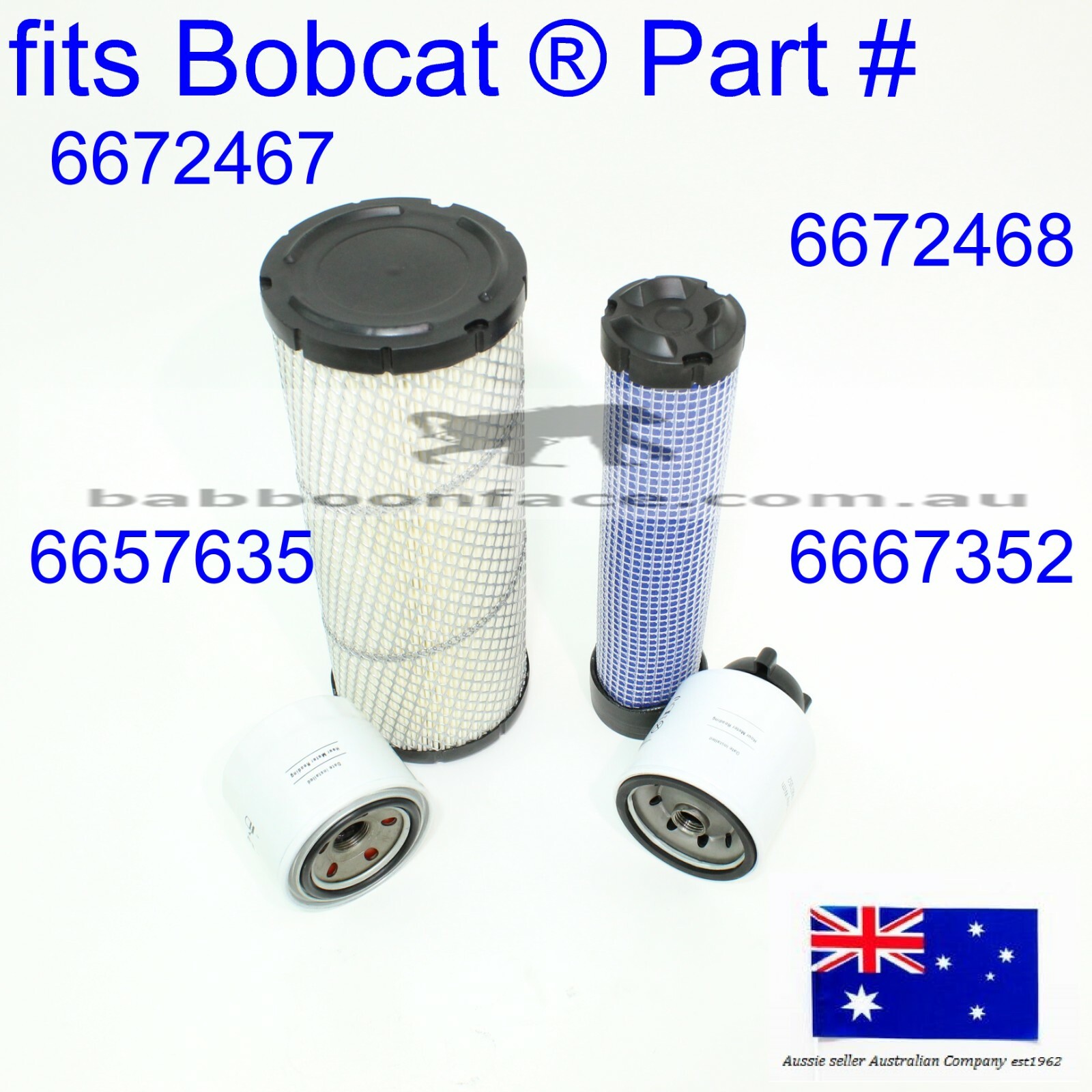 for Bobcat Maintenance Service Filter Kit Kubota 6672467 6672468 ...