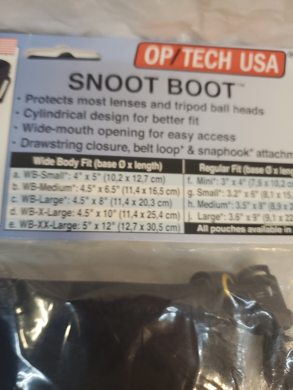 OP/TECH USA Snoot Boot Pouch - Black, Size Small for sale online | eBay