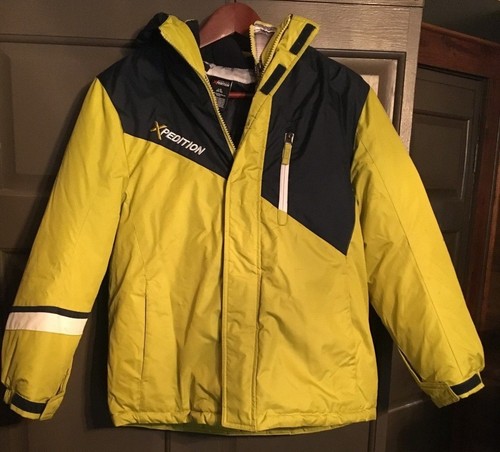 Youths Mountain Xpedition blue/lime green Winter Jacket size L 10/12 ...