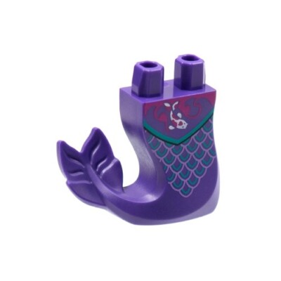 LEGO - Minifig Tail, Merman / Mermaid - Right Flukes & Lavender Scales ...