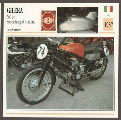 Gilera 1937 500cc Supercharged Rondine Edito Service Atlas Motorcycle ...