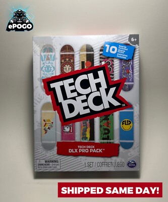 Tech Deck DLX Pro Pack 10 Skate Boards Included Fingerboard Toy NEW ...
