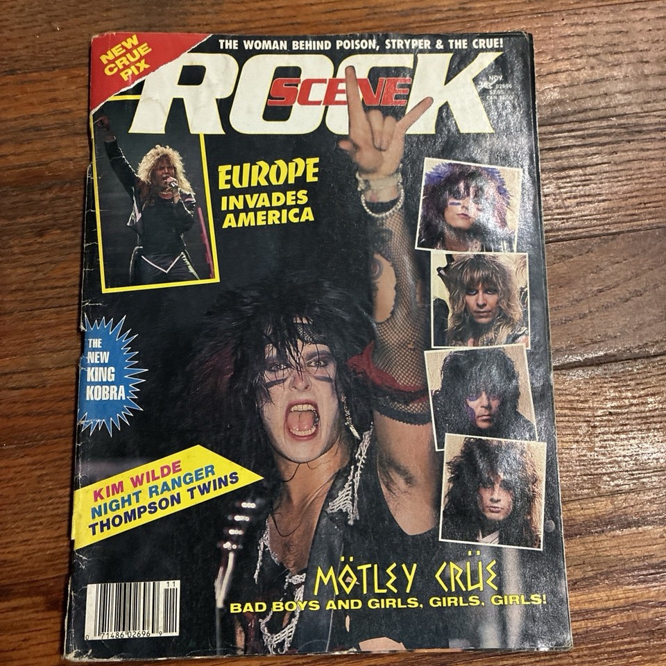 Rock Scene Magazine November 1987 Europe, Motley Crue, King Cobra ...