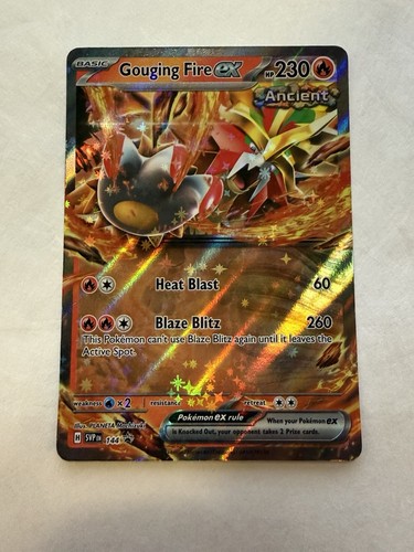 Pokemon Gouging Fire EX SVP 144 Black Star Promo Holographic Card ...