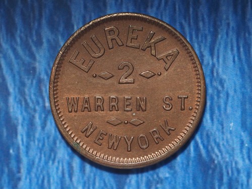 Civil War Token, 1863, New York NY630N-4a, M.S. Brown , Eureka, Gem BU ...