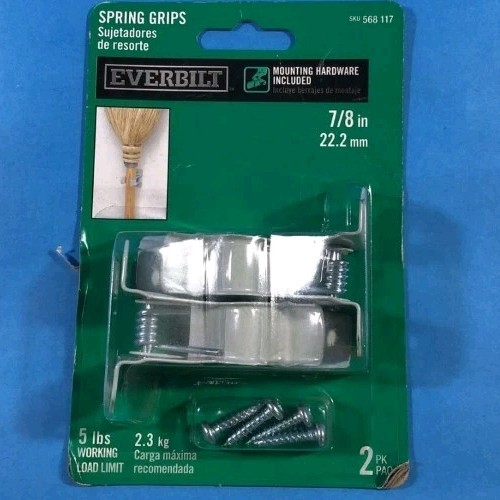 Everbilt Wall-Mounted Steel Spring Grip Clip Storage Hooks White 7/8 ...