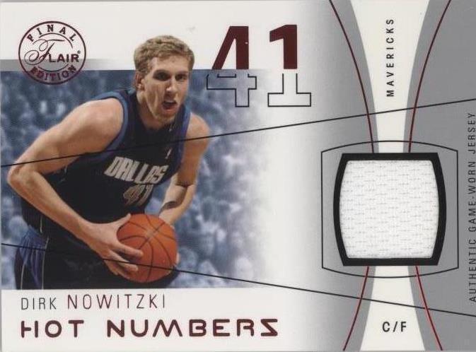 2003-04 Flair Final Edition - Hot Numbers Jerseys Dirk Nowitzki #HN-DN ...
