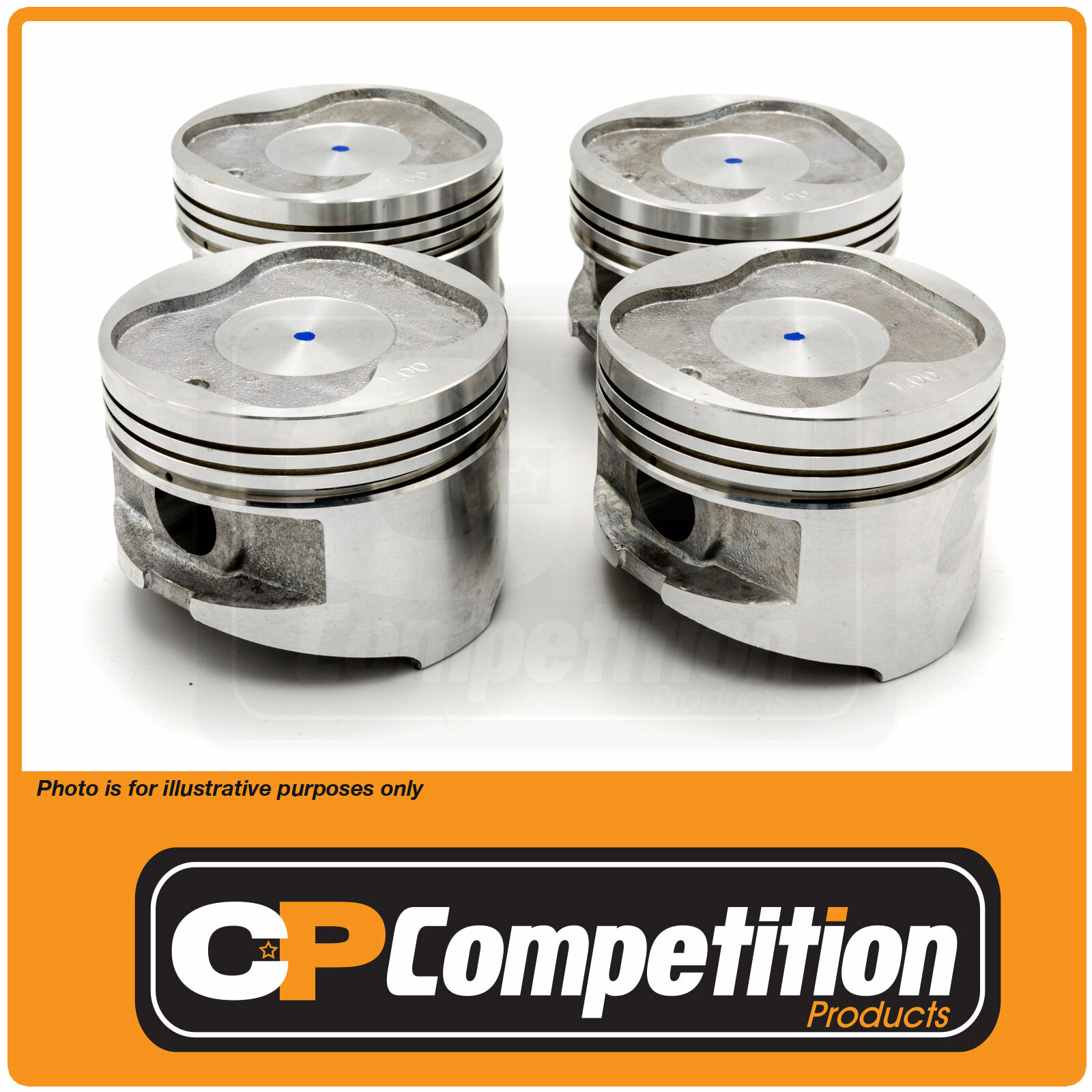 PISTON SET (4) FITS TOYOTA 4AFC/AFE DOHC 16V (18mm pin) 040 PS-4AFE18 ...