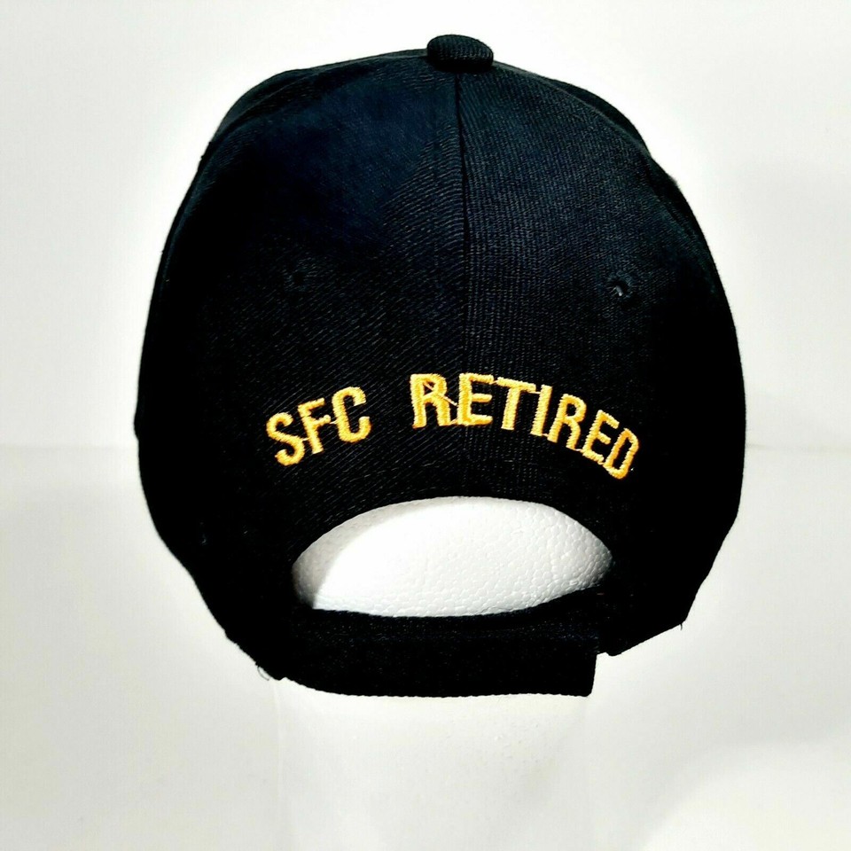 US Army SFC Retired Men's Baseball Cap Hat Black Embroidered Acrylic | eBay