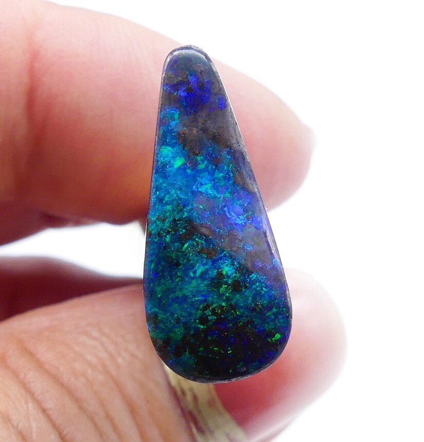Australian Boulder Opal Solid Natural Opal Greem Blue Large 21x9mm 6 ...