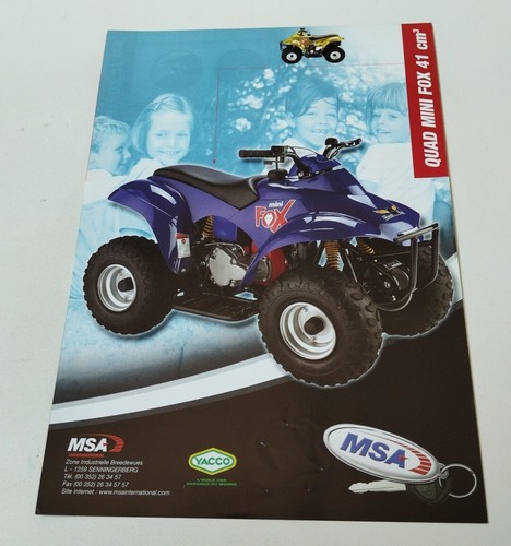 MSA Mini Fox 41 cc de 2004 Prospectus Catalogue Brochure Quad | eBay