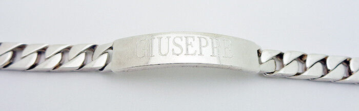 Tiffany & Co. Italy Sterling Silver Curb Link 8-1/4 Tiffany & Co. Italy Sterling Silver Curb Link 8-1/4