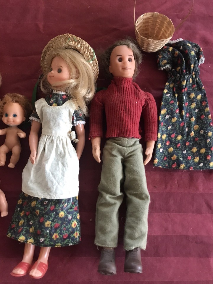 Vintage ‘73 Mattel Sunshine Family Doll Lot 5 (9”) Dolls & 3 (3 ...