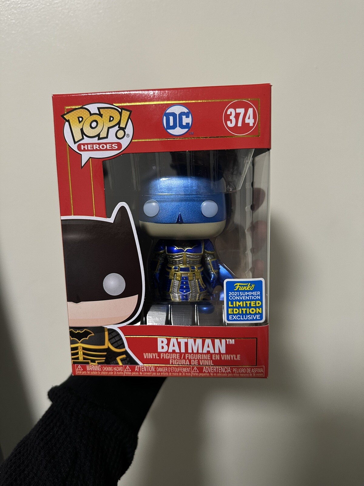 FUNKO POP! METALLIC BLUE BATMAN #374 IMPERIAL PALACD 2021 SUMMER LE 3K ...