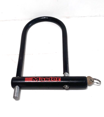 Master Lock U-Lock 8in With Key BICYCLE LOCK | eBay