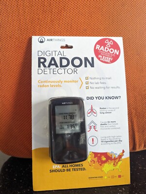 Airthings Battery Operated Digital Radon Detector, BOX DAMAGED | eBay