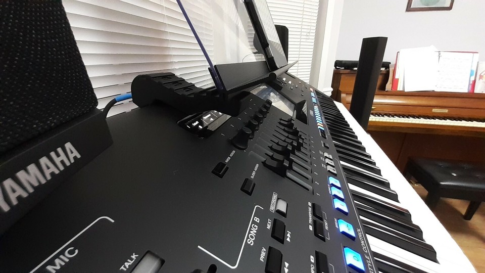 Music Stand Extensions for Yamaha Genos 2 for angled position above 2nd ...