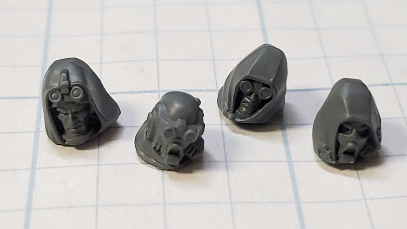 Warhammer 40k Space Marine Bits Primaris Eliminator Hooded & Bare Heads ...