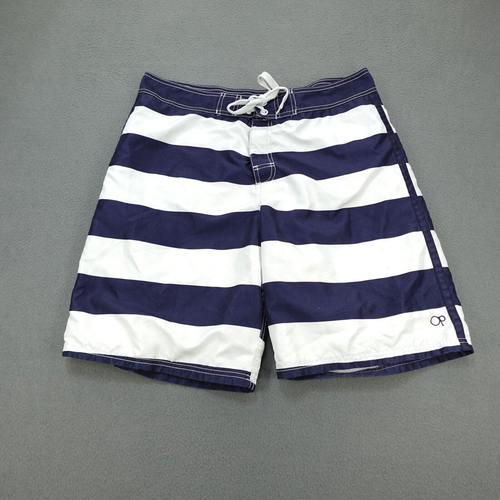Ocean Pacific Swim Trunks Mesh Lined Men's Blue Striped Bathing Suite ...
