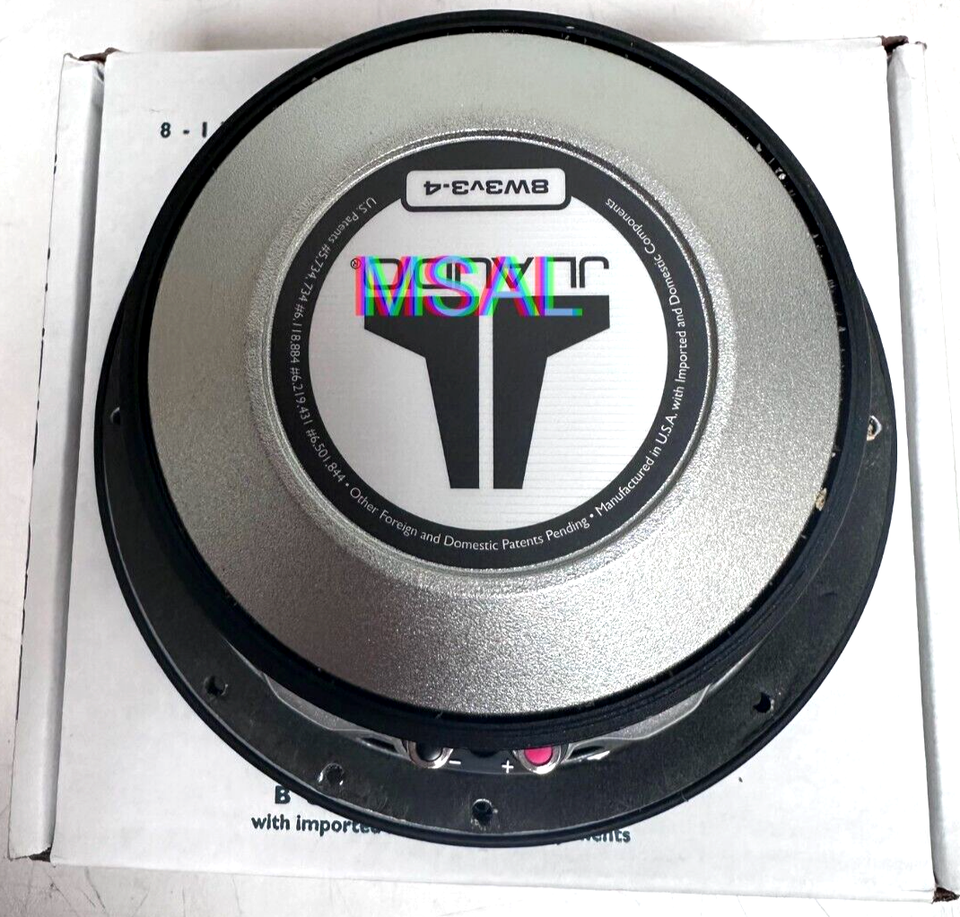 One Each NEW JL AUDIO 8W3v3-4 Subwoofer 8” 4Ohm 500 Watt BASS POWER NEW ...